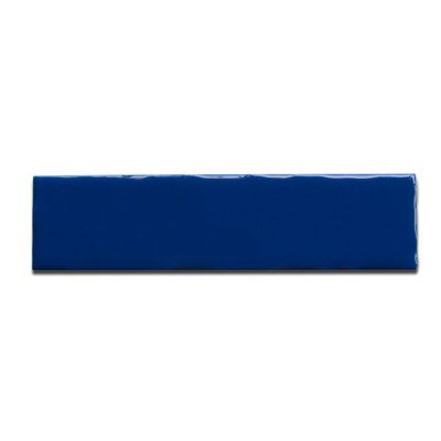 5x20cm/2x8 Inches Deep Blue 3d Ceramic Wall Tiles For Bathroom / Bedroom Decoration