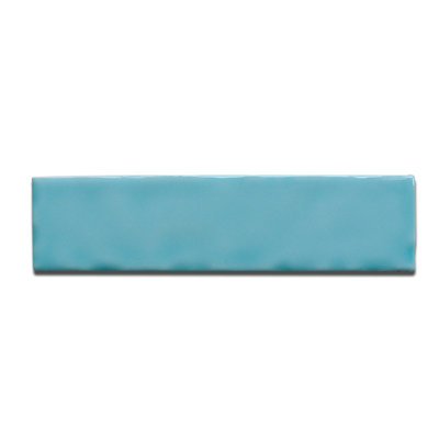 5x20cm/2x8 Inches Bathroom Light Ocean Blue Glaze Ceramic Subway Wall Tile