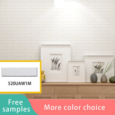 50x200mm/2x8 Inches White Outdoor Or Bathroom / Bedroom / Kitchen Decorative Ceramic Wall Tile