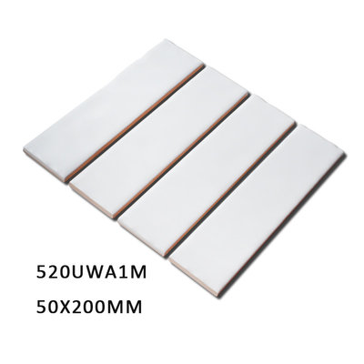 50x200mm/2x8 Inches White Outdoor Or Bathroom / Bedroom / Kitchen Decorative Ceramic Wall Tile