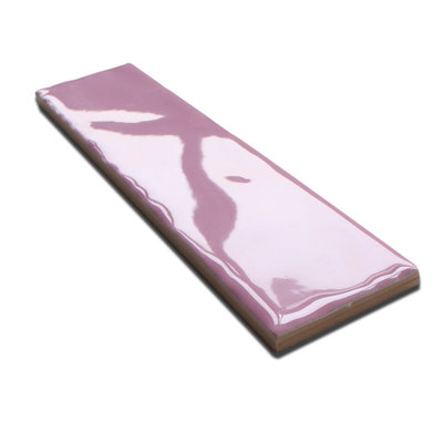 50x200mm/2x8 Inches Purple Decorative Ceramic Subway / Metro Tiles For Wall