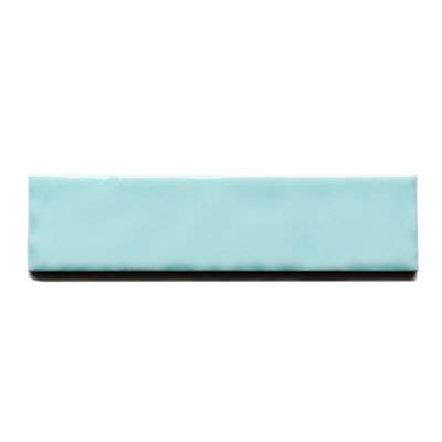 5x20cm/2x8 Inches 3d Light Sky Blue Ceramic Subway Wall Tiles For Hotel Decoraction