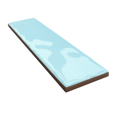 5x20cm/2x8 Inches 3d Light Sky Blue Ceramic Subway Wall Tiles For Hotel Decoraction