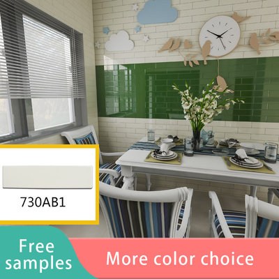 75x300mm/ 3*12 Inches Ceramic White Wall Tile For Hotel Bathroom Wall Design Decoration