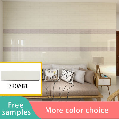 75x300mm/ 3*12 Inches Ceramic White Wall Tile For Hotel Bathroom Wall Design Decoration