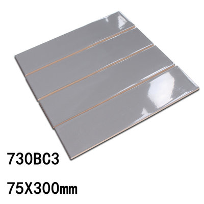 Pure Grey / Gray Color Tile With Size 75x300mm /  3*12 Inches For Living Room Decoration Wall Tile