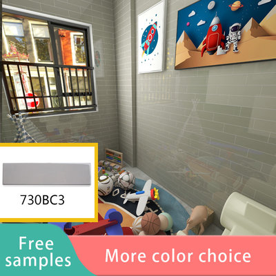 Pure Grey / Gray Color Tile With Size 75x300mm /  3*12 Inches For Living Room Decoration Wall Tile