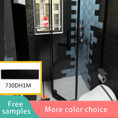7.5x30cm 3*12 Super Black Subway Tile Matt Surface For Wall / Floor Decoration