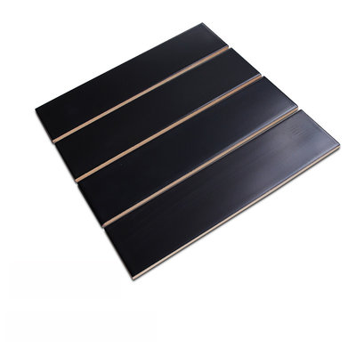 7.5x30cm 3*12 Super Black Subway Tile Matt Surface For Wall / Floor Decoration
