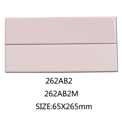 Pure Color Pink Commercial Restaurant Floor Tiles And Wall Tiles With Size 65x265mm