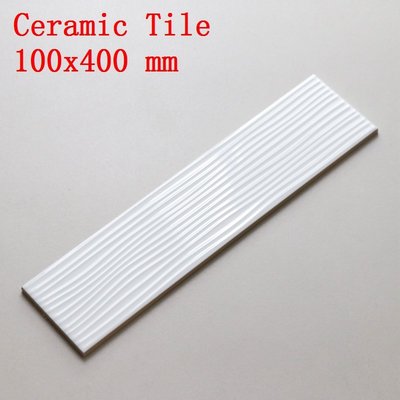 Balcony Wall Tile White Color Exterior Wall Tiles With Size 100x400mm