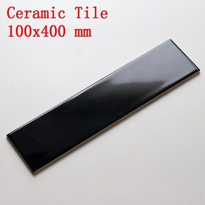 100x400 Black And White Ceramic Subway Tile For Kitchen / Bathroom / Balcony / Toilet Wall Decor