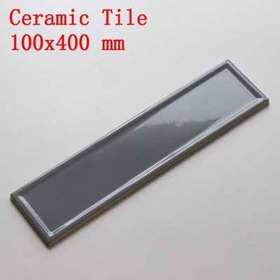 100x400 Black And White Ceramic Subway Tile For Kitchen / Bathroom / Balcony / Toilet Wall Decor
