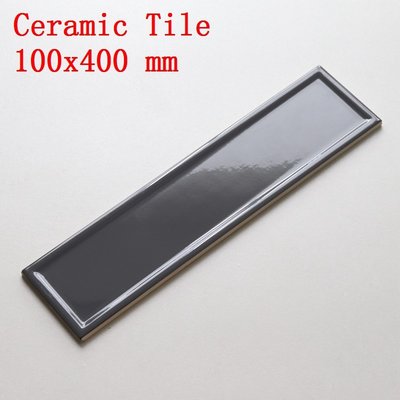 100x400 Black And White Ceramic Subway Tile For Kitchen / Bathroom / Balcony / Toilet Wall Decor