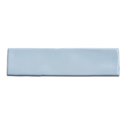 Aqua Blue Groutless Metro Style Bathroom Tiles Unique Appearance