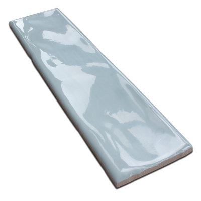 Aqua Blue Groutless Metro Style Bathroom Tiles Unique Appearance