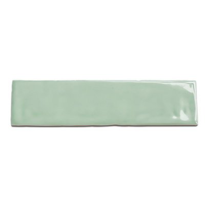 Ceramic Light Green Backsplash 3x12 Wavy Subway Wall Tile