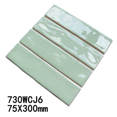Ceramic Light Green Backsplash 3x12 Wavy Subway Wall Tile