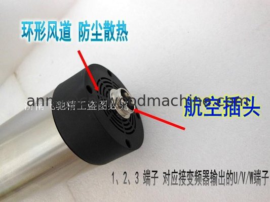 Engraving machine air-cooled spindle 65mm 0.8kw/1.5kw 4 bearing package supplier