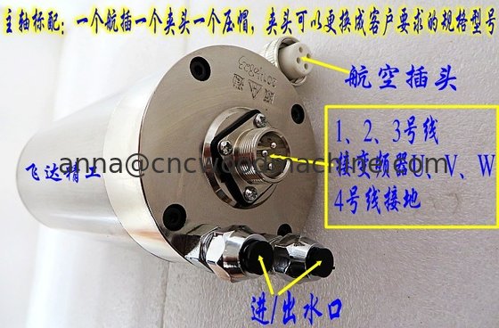 1.5 kw spindle water cooling spindle high speed with 80 diameter 4 bearings supplier