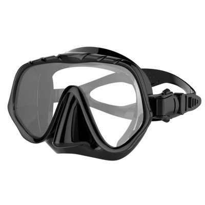 Frameless Silicone Free Diving Goggles with Transparent Lens in White