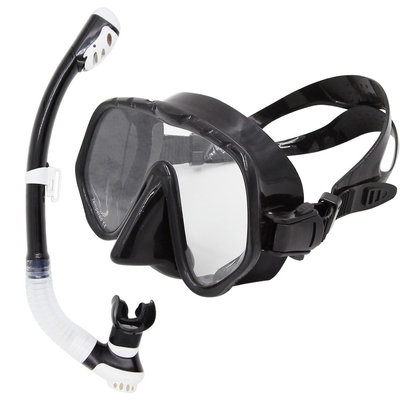 2015 Professional Black Low Volume Diving Sets with Tempered Glass
