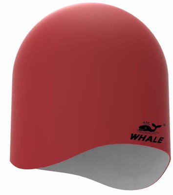 Grey 3D Design Reversible Silicone Swim Caps Light Weight And Durable