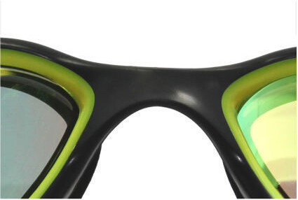 UV Protection Soft Competitive Swim Goggles with Gold Mirrored Lens