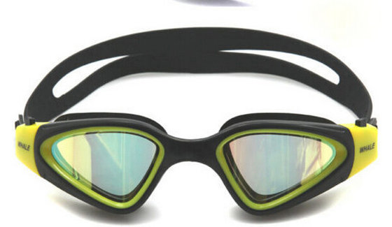 UV Protection Soft Competitive Swim Goggles with Gold Mirrored Lens