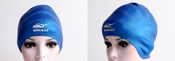 2015 Professional Classic Black Adult Silicone Swim Caps with Ear Guard