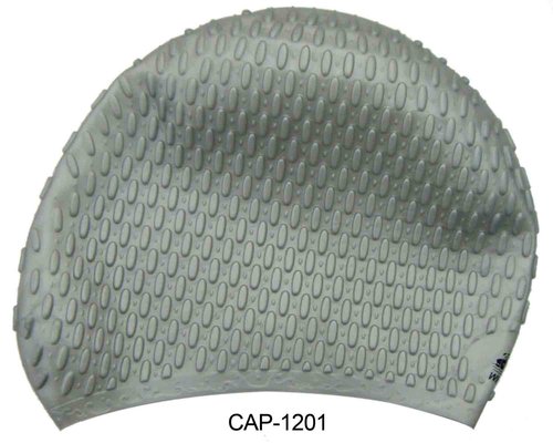 Light Weight Durable Mesh Silicone Or Latex Swim Caps Pink Silver