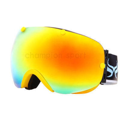 Snow Ski Goggles Reflective Ski Goggles Matt Red Frame Nylon Strap