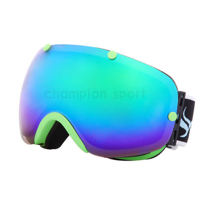 Snow Ski Goggles Reflective Ski Goggles Matt Red Frame Nylon Strap