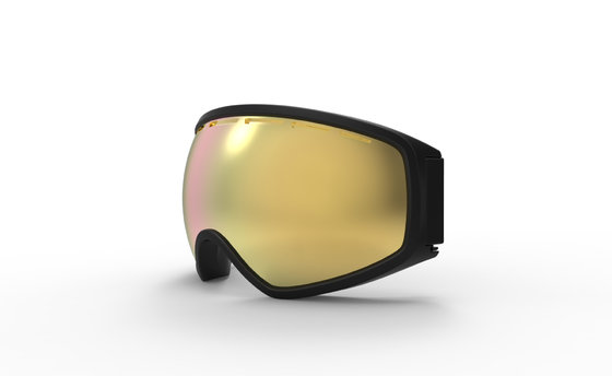 Large Frame Custom Snow Goggles Mirror Ski Goggles With PC / UV Out Lens