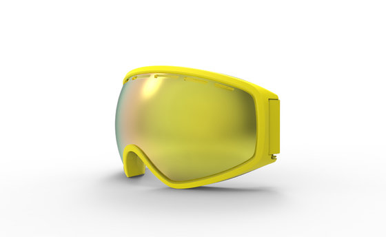 Large Frame Custom Snow Goggles Mirror Ski Goggles With PC / UV Out Lens