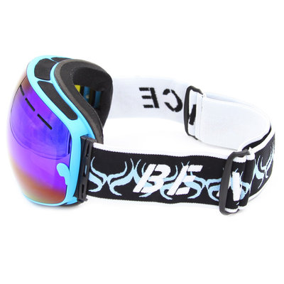 Youth Snowboard Goggles , OTG Snow Goggles With Anti - Fog UV400 Lens TPU Frame