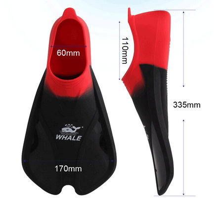 Silicone Training Swim Fins Scuba Diving Equipment Short Straight