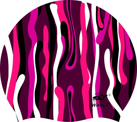 Professionable Custom Famous Silicone Swim Caps Adult Multi Color