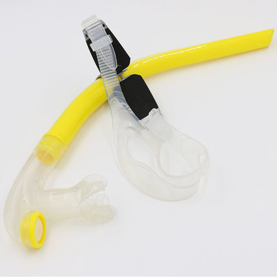 Flex Yellow Adult  Diving Snorkel Purge Valve For Easier Clearing