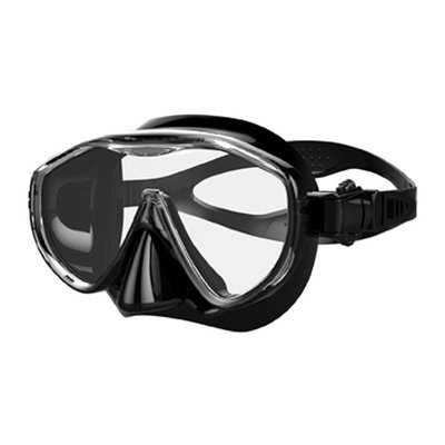 Black Kids Free Diving Mask One Lens Face Mask Scuba Diving Equipment