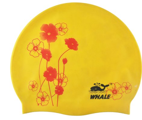 Adult Silicone Swim Caps Multi Color Design No Wrikle Cap ISO