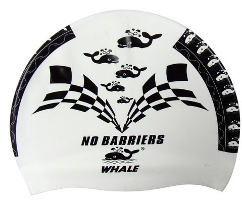 Adult Silicone Swim Caps Multi Color Design No Wrikle Cap ISO