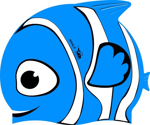 Fish Shark Kids Swimming Caps Color Printing Animal Silicone Unisex