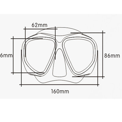 Pink Tempered Lens Super Clear Silicone Diving Mask For Adult , Wide Version