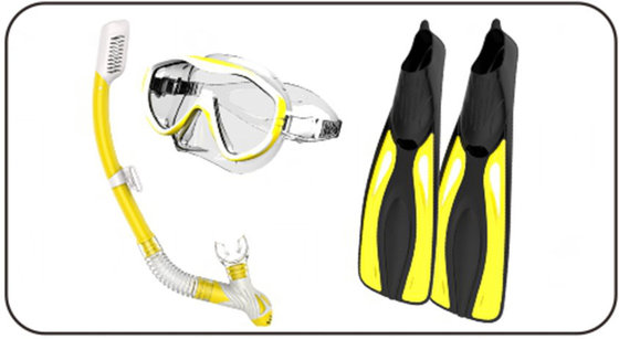 Snorkeling Skin Diving Fins Comfortable Foot Pocket Single Blade Diving