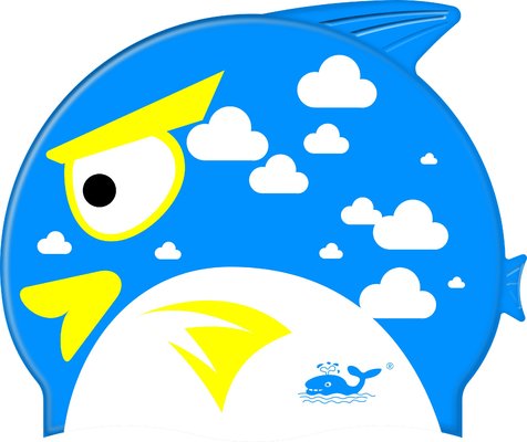 High quality shark swimming caps colorful baby swim cap rubber