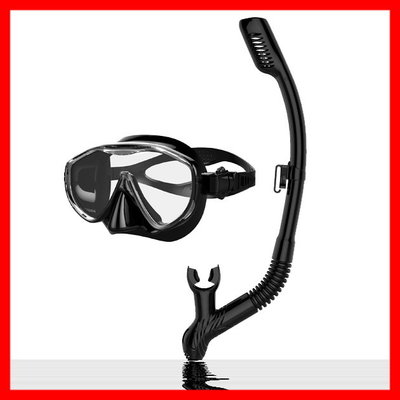 CE certificated Dry Snorkel in Black Liquid Silicone, Bendable PU tube for Adult