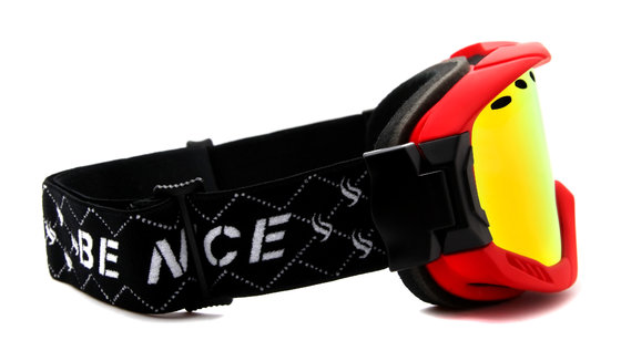 Red CP Lens Adult Anti Fog Snow Goggles with Helmet Compatibility and Custom Logo