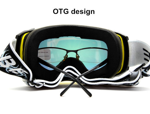 CE, gafas aprobadas por la FDA de la nieve de OTG con UV400 el marco antiniebla de la lente TPU