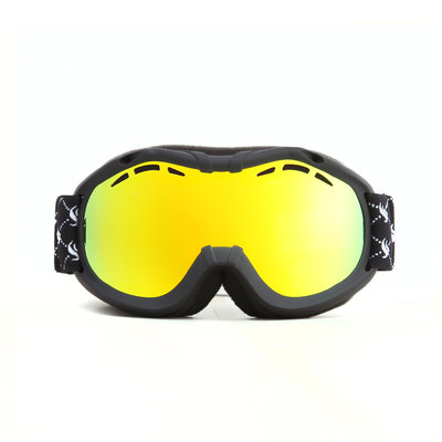 Double Lens No Fog Kids Snowboarding Goggles for Girls , Yellow / Blue / Green